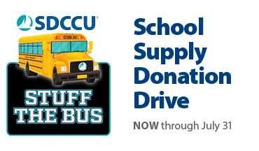 SDCCU Stuff the Bus is Collecting Monetary Donations for Back-to-School ...
