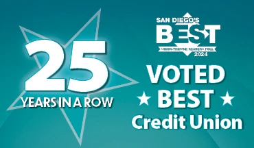 San Diego County Credit Union Voted BEST Credit Union in the San Diego ...