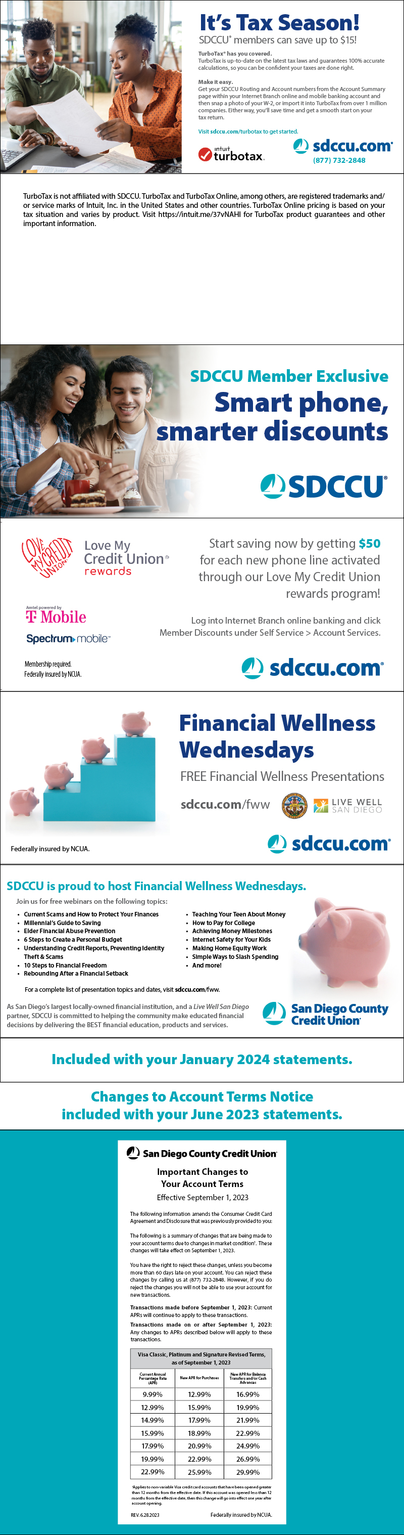 SDCCU Statement Inserts | SDCCU